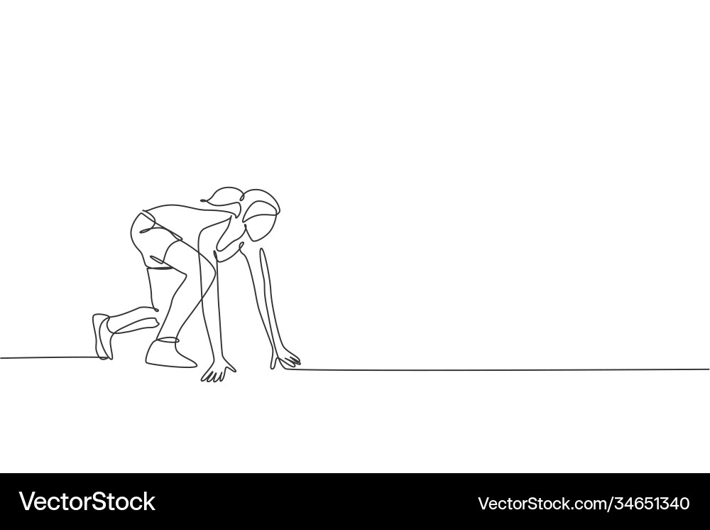 Single Line Runner (34651340) – Royalty-Free Vector | VectorStock