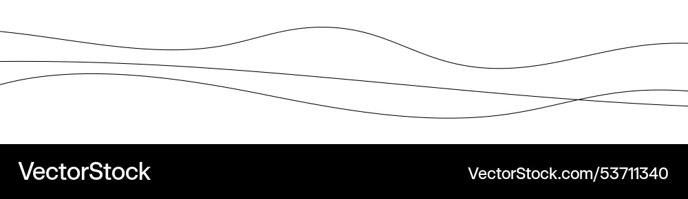 Thin curved wavy lines Royalty Free Vector Image