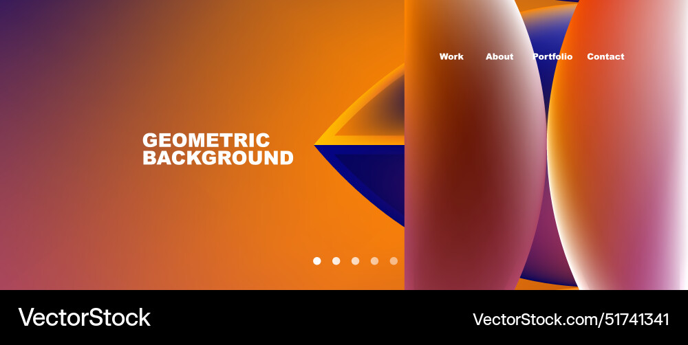 Abstract geometric shapes web design page Vector Image