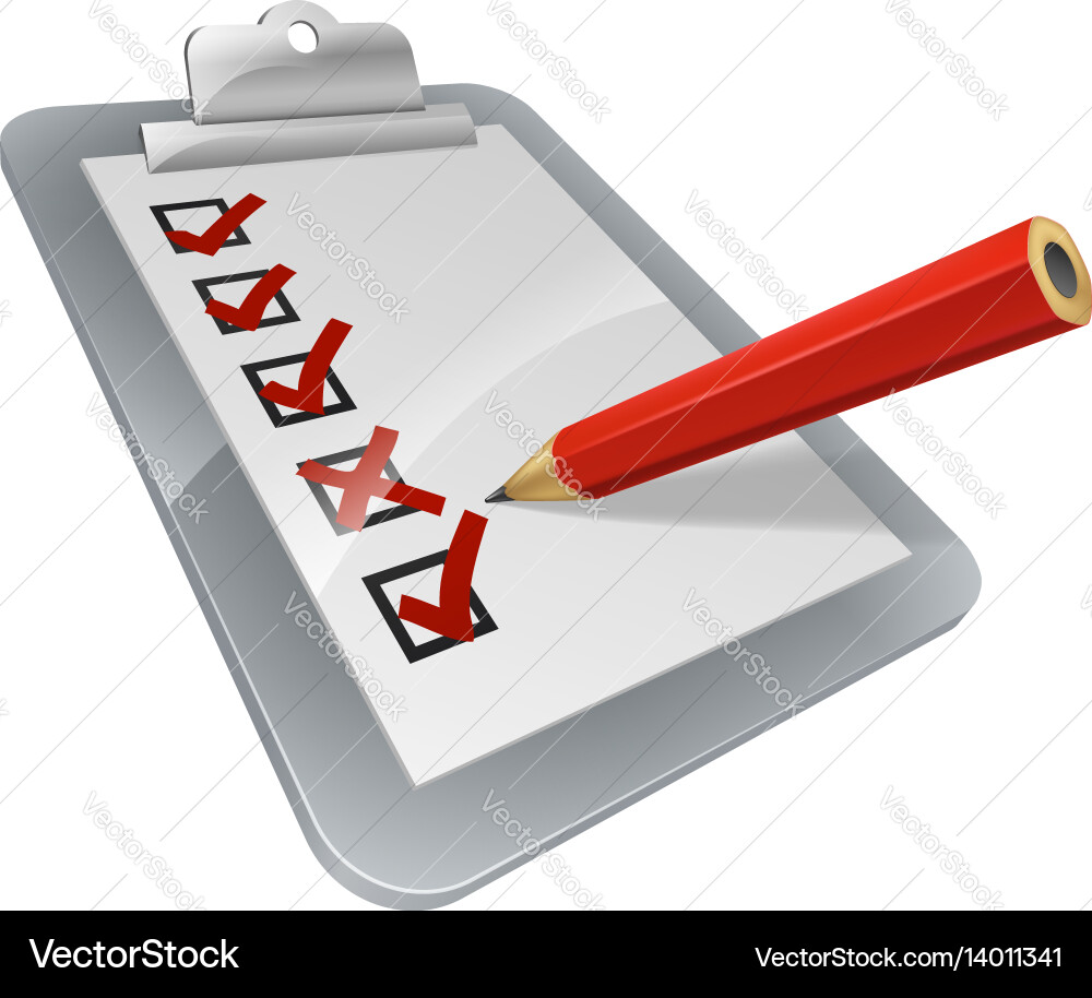 Clipboard survey Royalty Free Vector Image - VectorStock