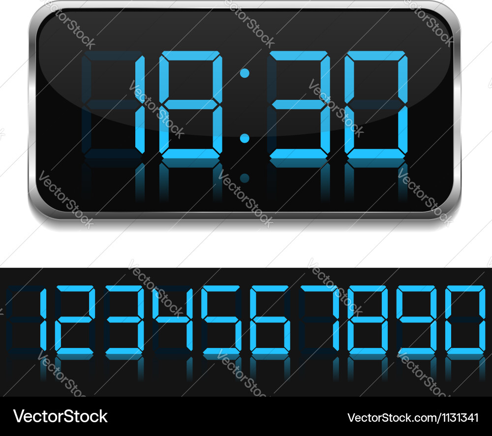 Font Digital Clock Vector Images (over 2,200)