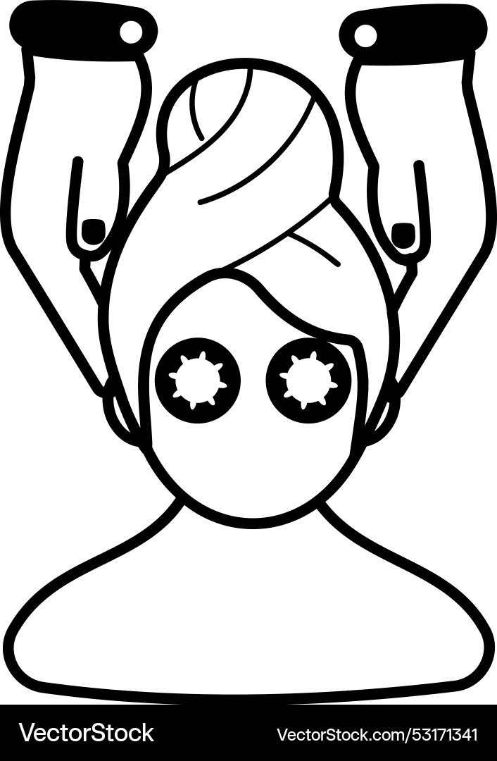 Facial Massage Royalty Free Vector Image Vectorstock