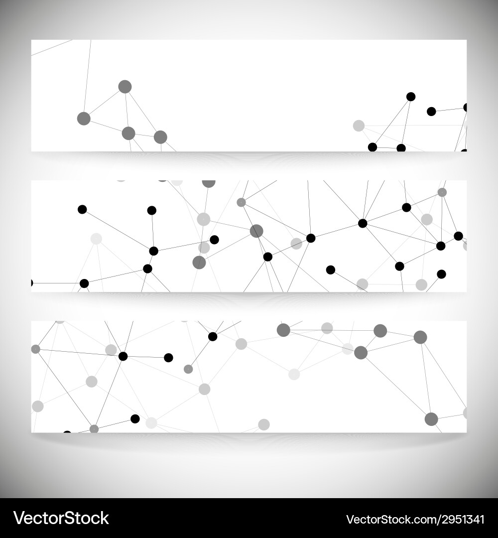 Molecular Network Banners Royalty Free Vector Image