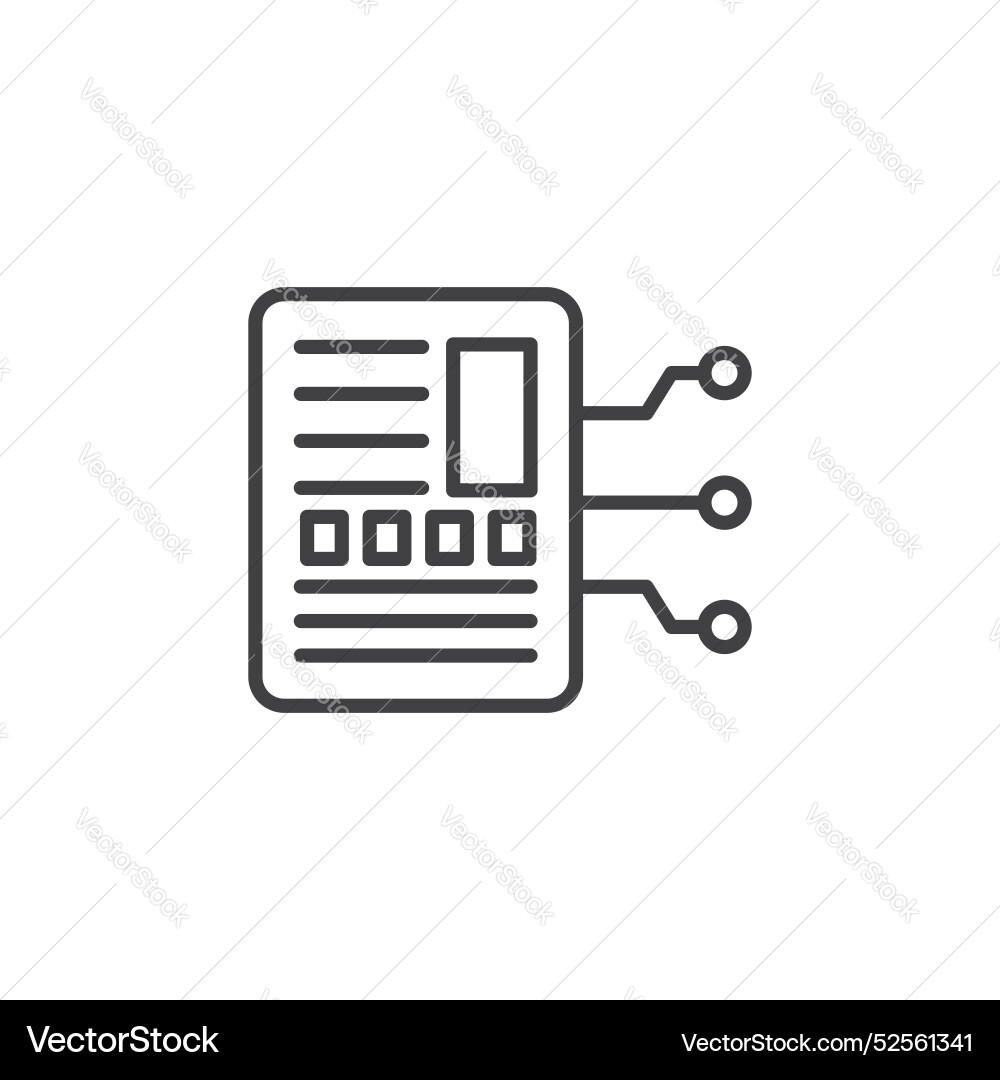 Smart contract icon set on white background Vector Image
