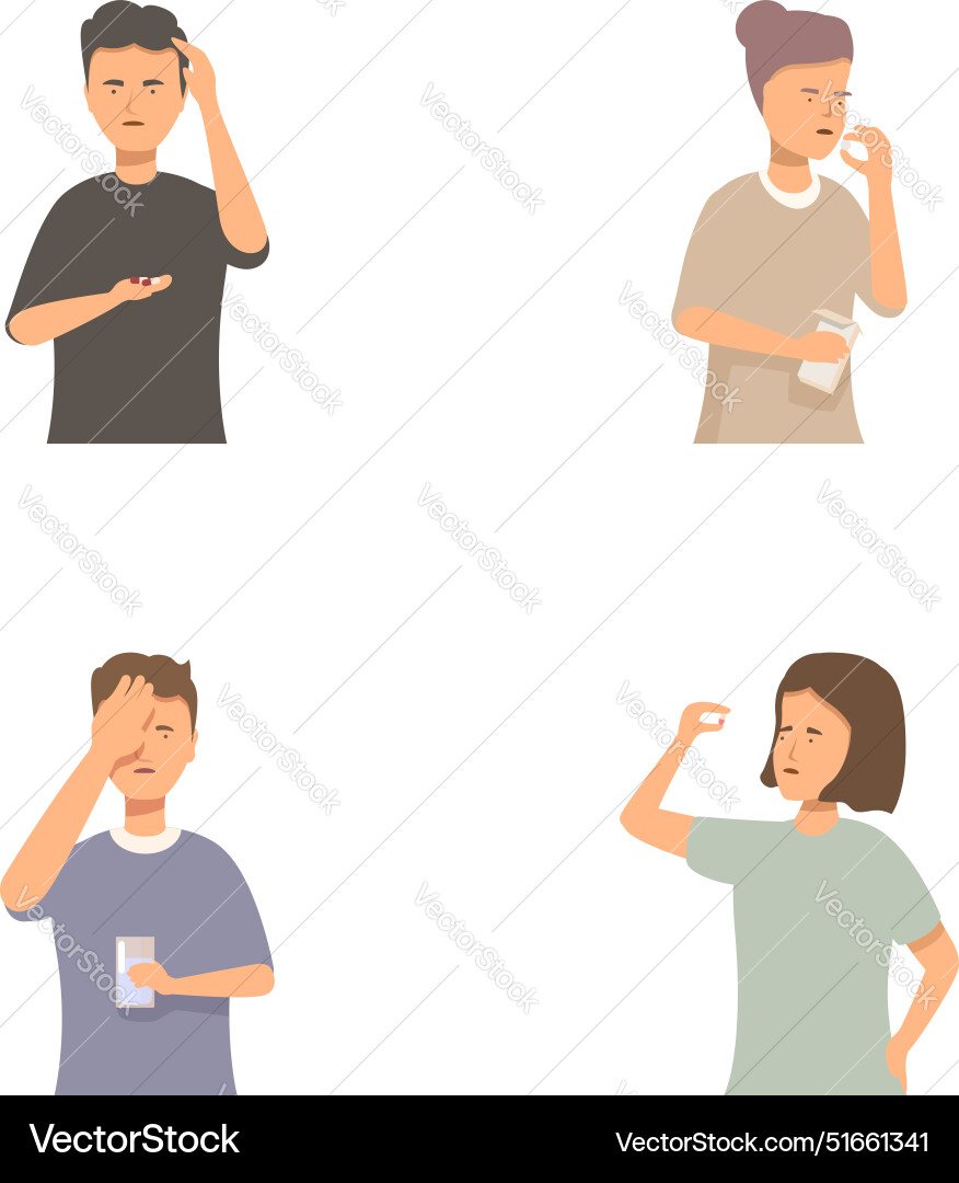 Various people expressing confusion Royalty Free Vector