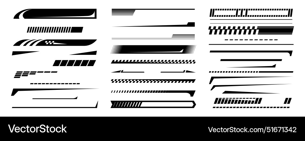 Racing car and transport stickers decals Vector Image