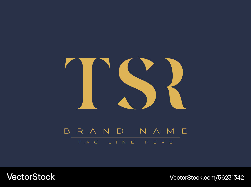 Tsr abstract letter logo design Royalty Free Vector Image