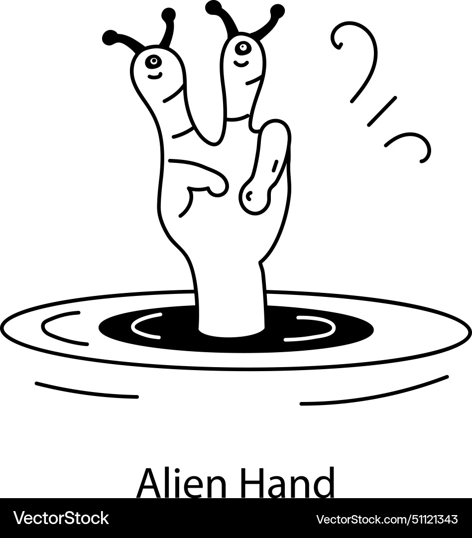 Alien hand Royalty Free Vector Image - VectorStock