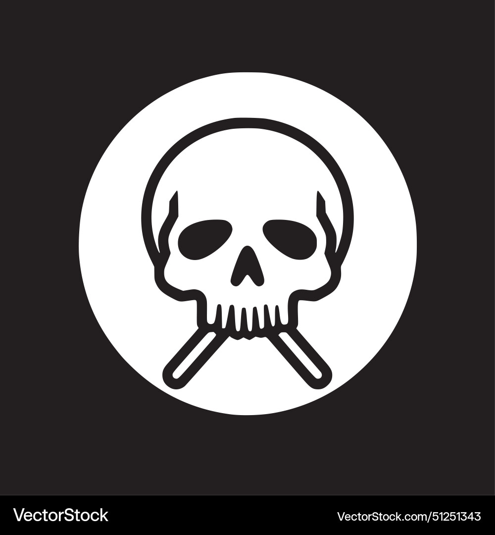 Death - minimalist and simple silhouette Vector Image
