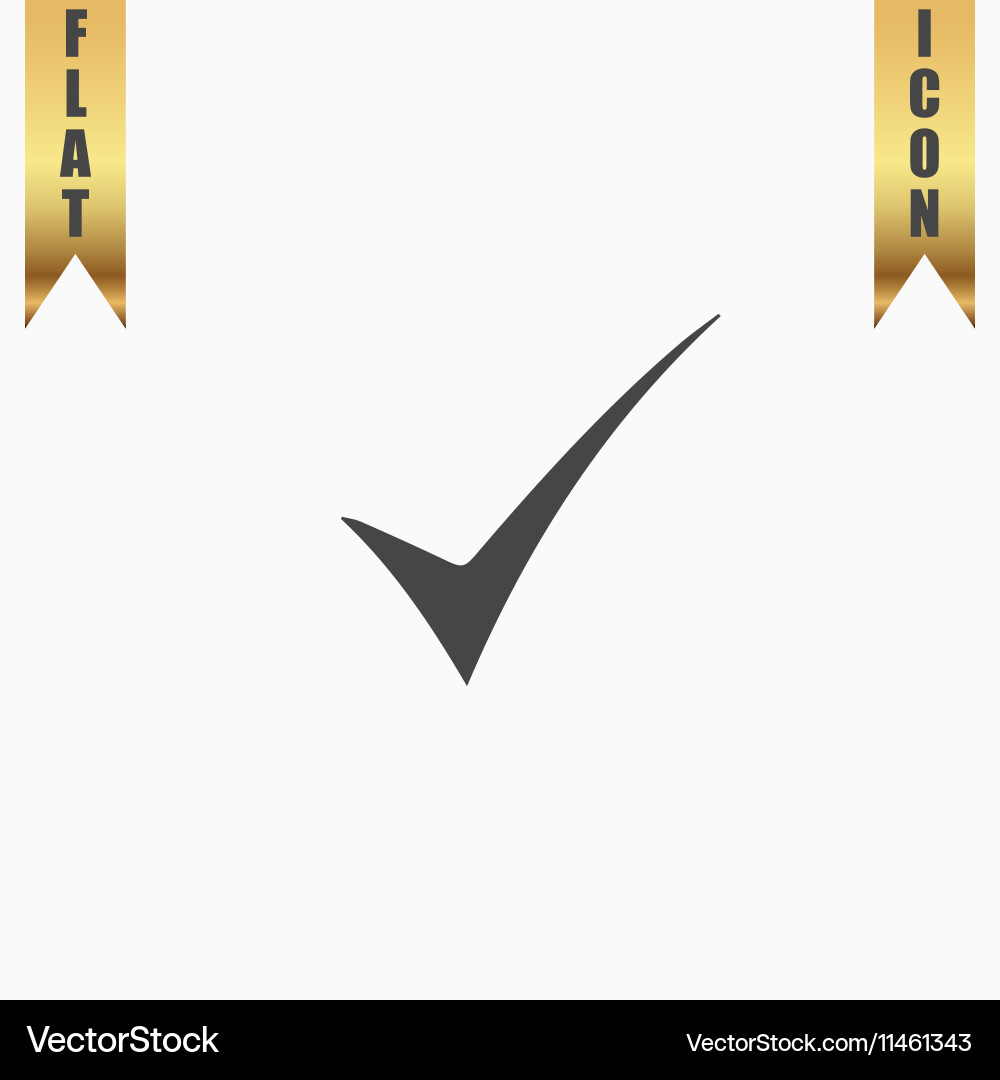 Elegant check mark symbol Royalty Free Vector Image