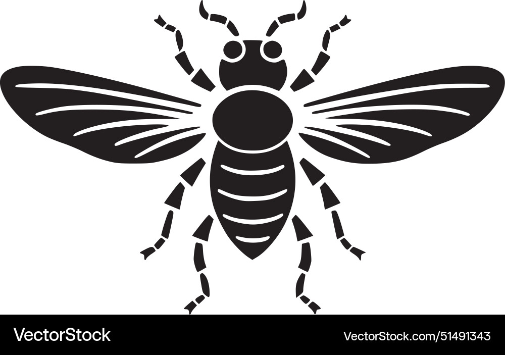 Fly - minimalist and flat logo Royalty Free Vector Image
