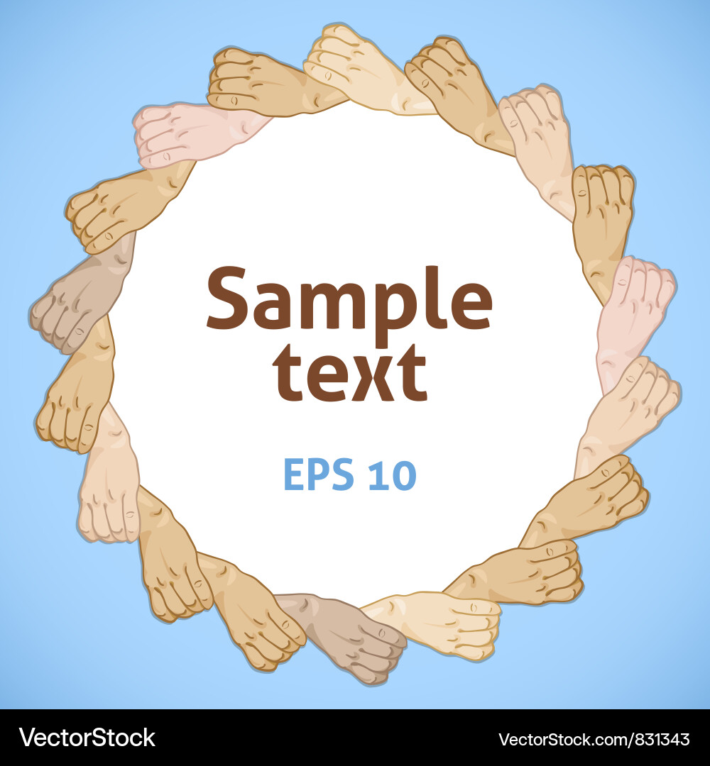 Hands Forming a Circle Royalty Free Vector Image