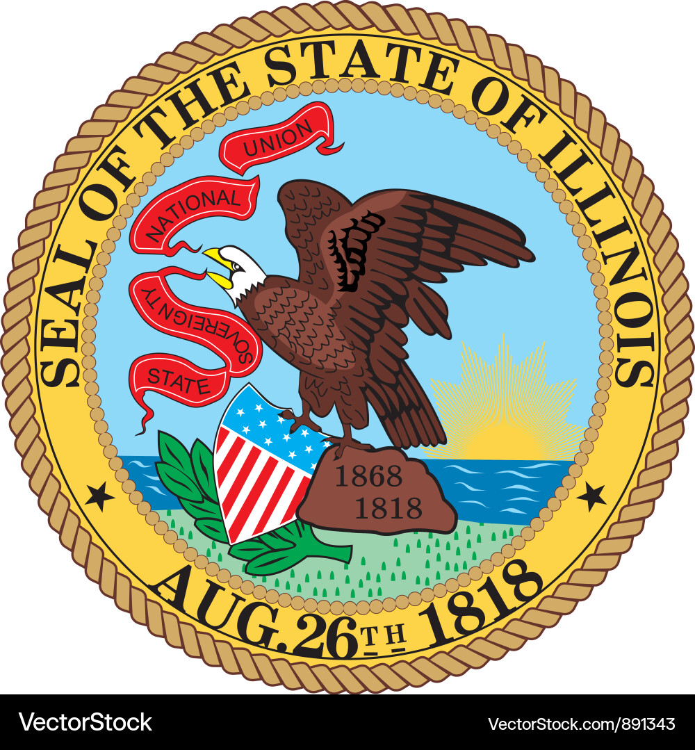 Illinois seal Royalty Free Vector Image - VectorStock