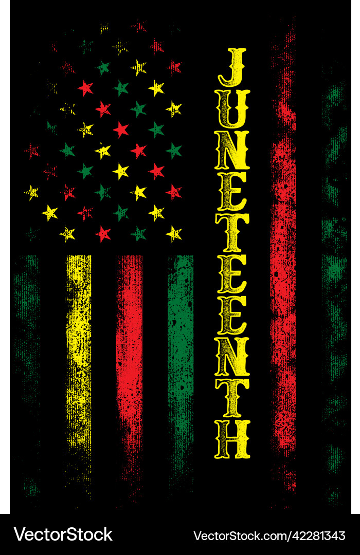 Juneteenth flag Royalty Free Vector Image - VectorStock