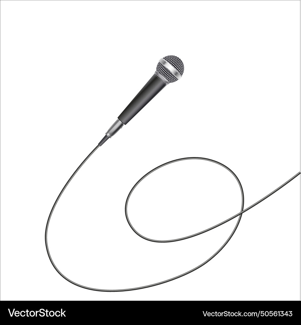 Microphone isolated on white background Royalty Free Vector