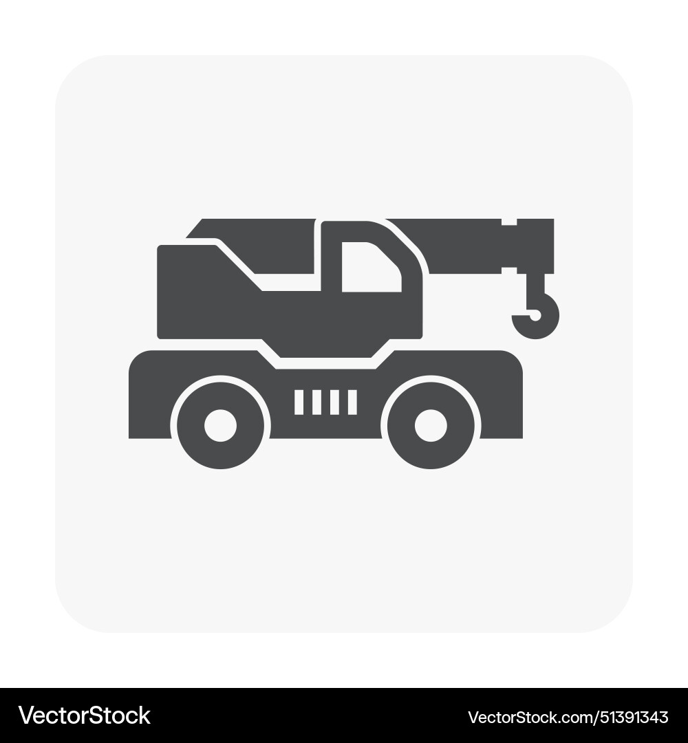 Mobile crane icon Royalty Free Vector Image - VectorStock
