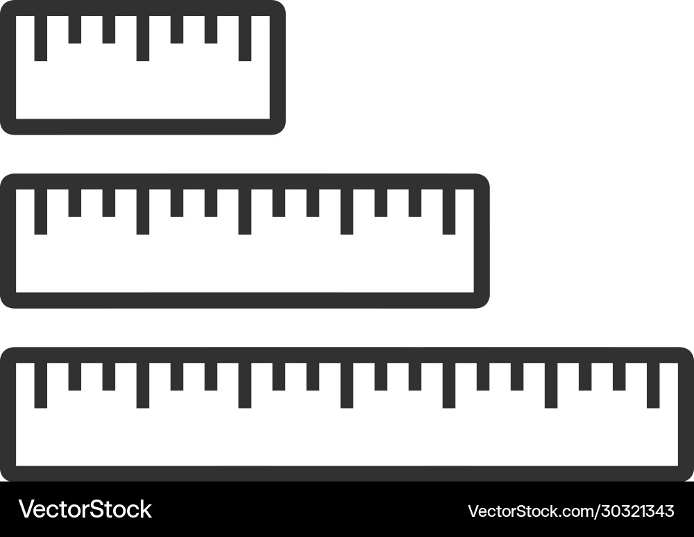 Ruler Icon - Measurement Tool Royalty Free Vector Image