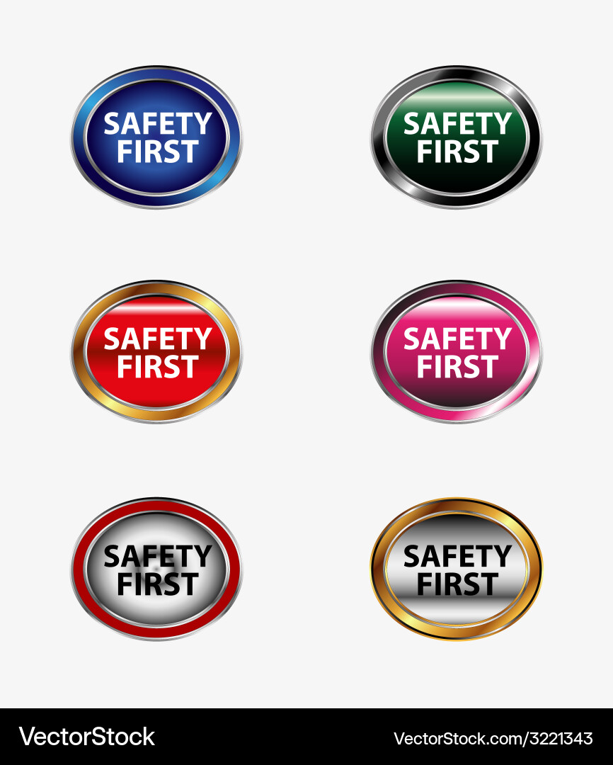 Safety first Royalty Free Vector Image - VectorStock
