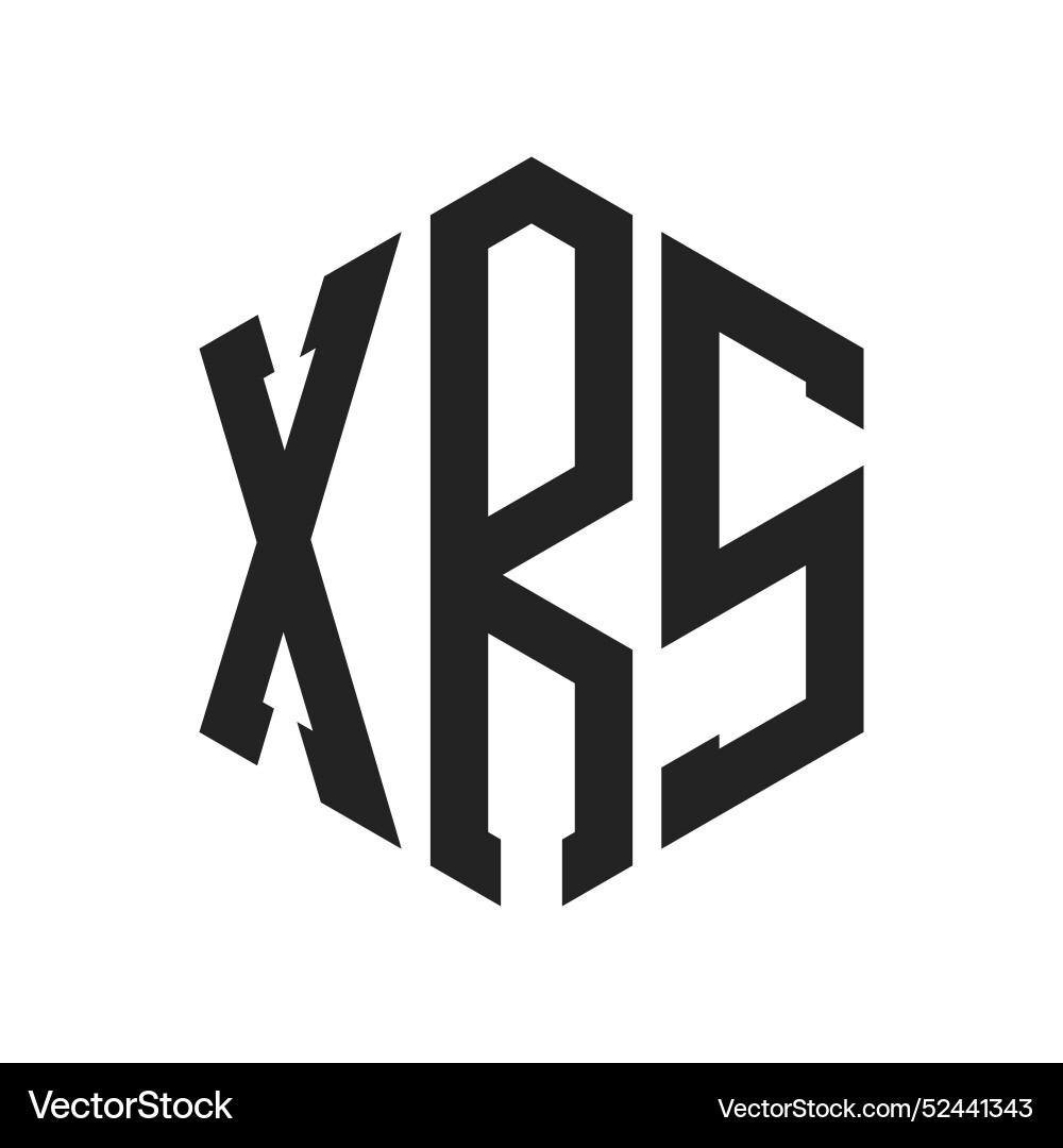 Xrs logo design initial letter xrs monogram logo Vector Image