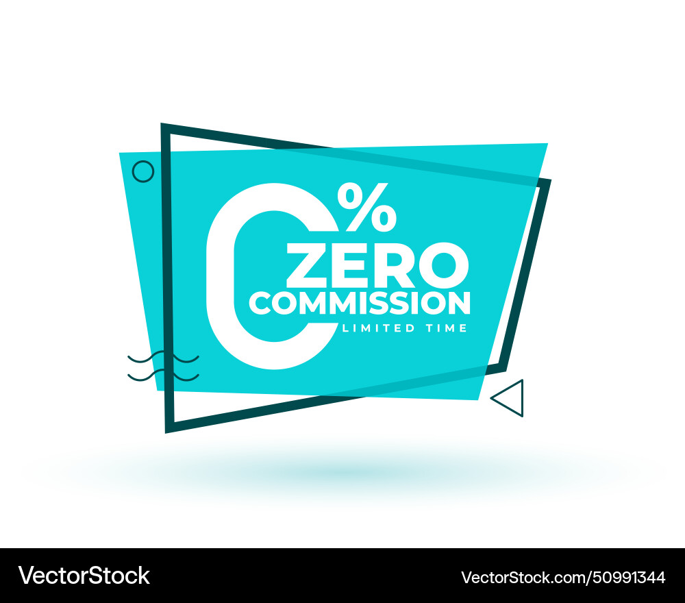 0 percent commission promo offer background design