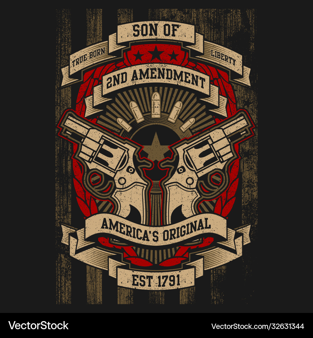 2nd amendment - american Royalty Free Vector Image