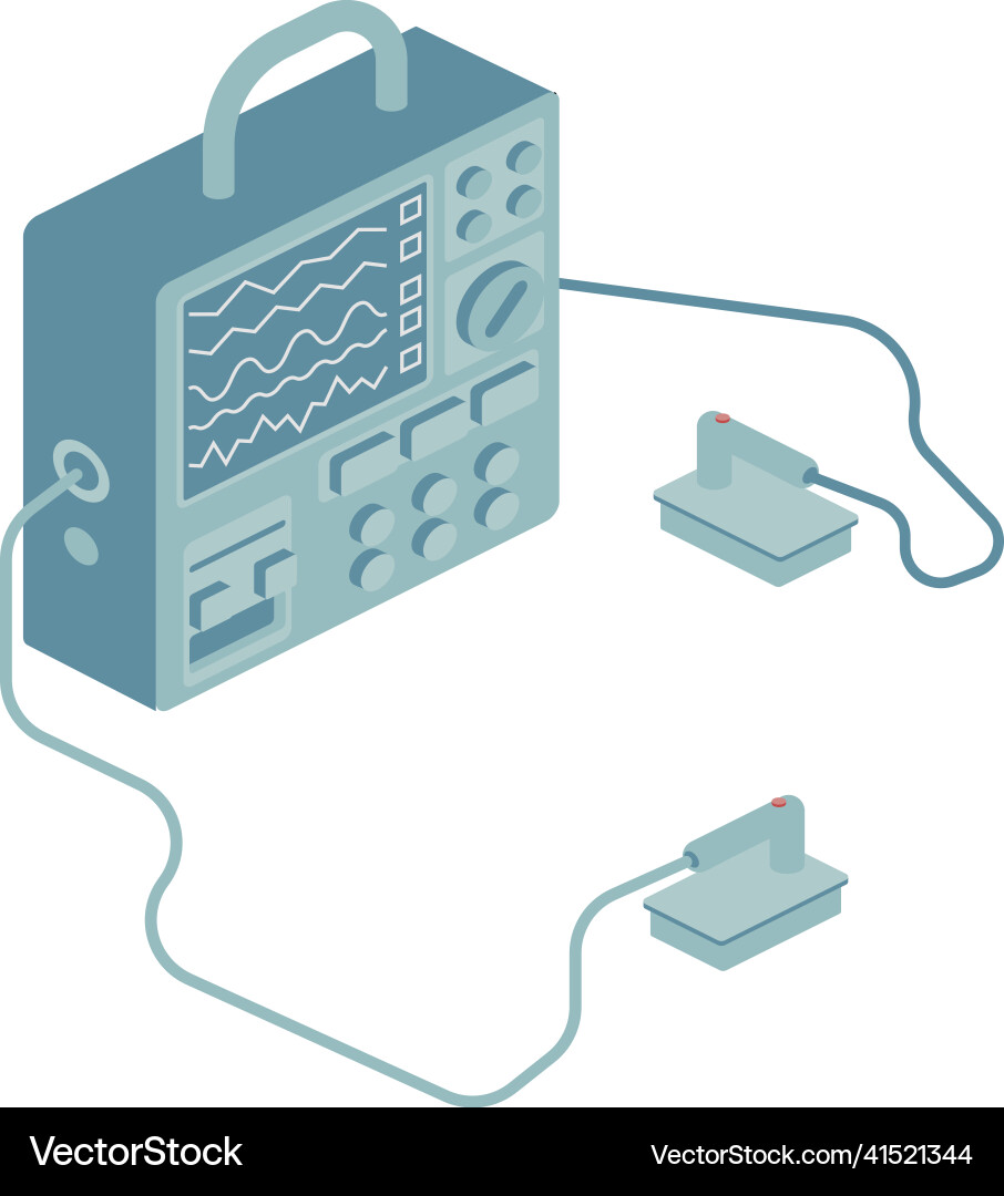Ambulance shock therapy composition Royalty Free Vector