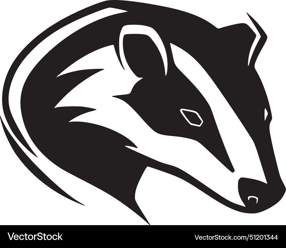 Badger - minimalist and simple silhouette Vector Image