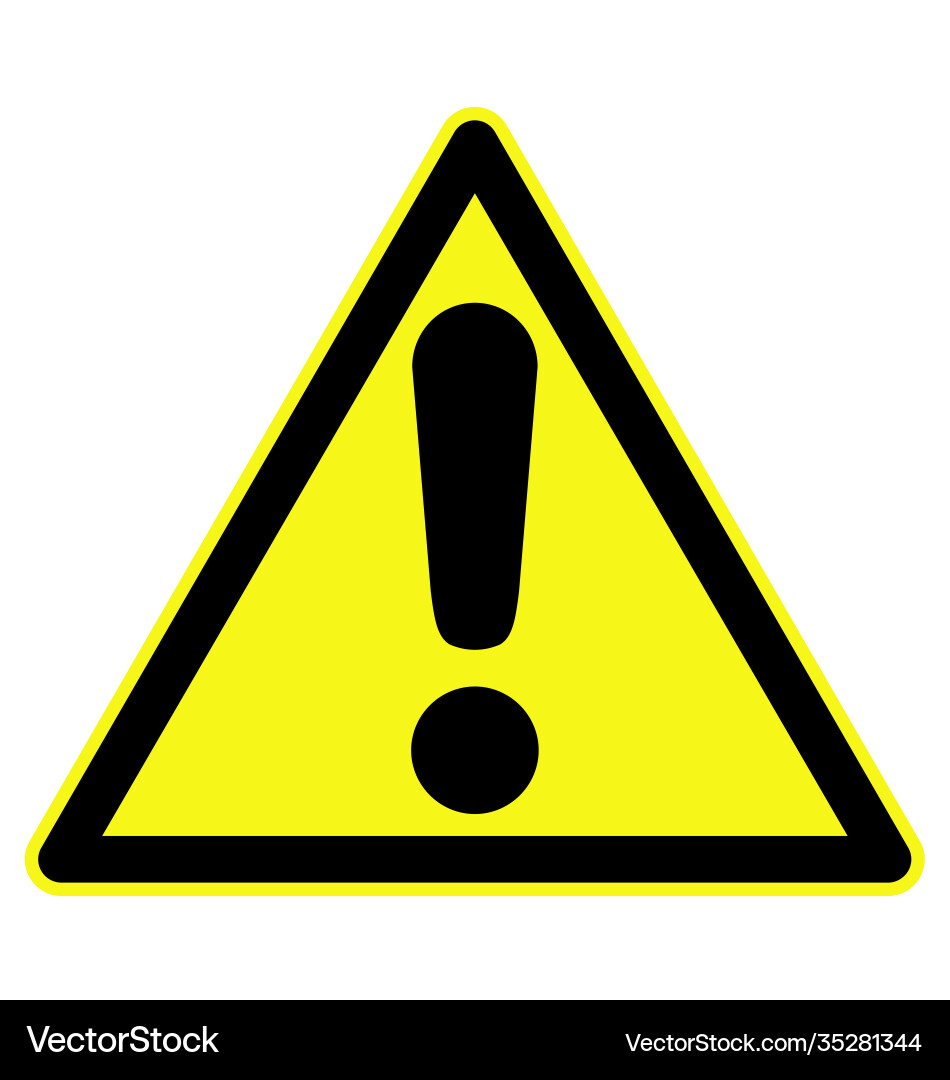 Caution sign Royalty Free Vector Image - VectorStock