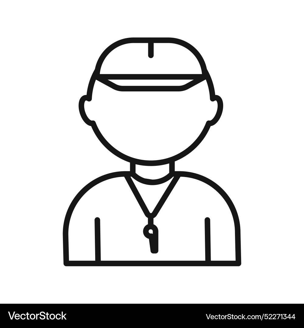 Coach icon black line art logo Royalty Free Vector Image