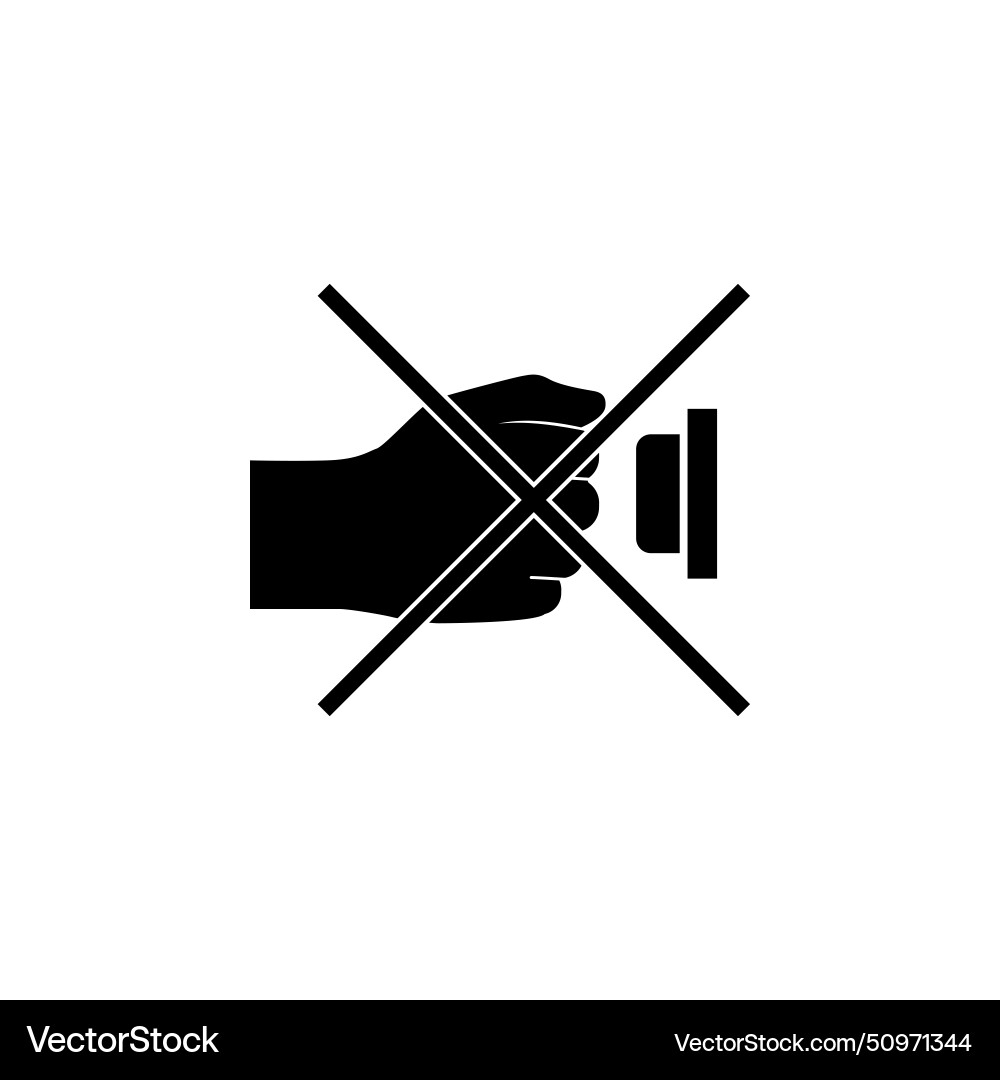 Do not touch flat icon Royalty Free Vector Image