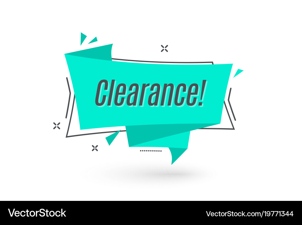 Flat linear promotion ribbon banner scroll price Vector Image