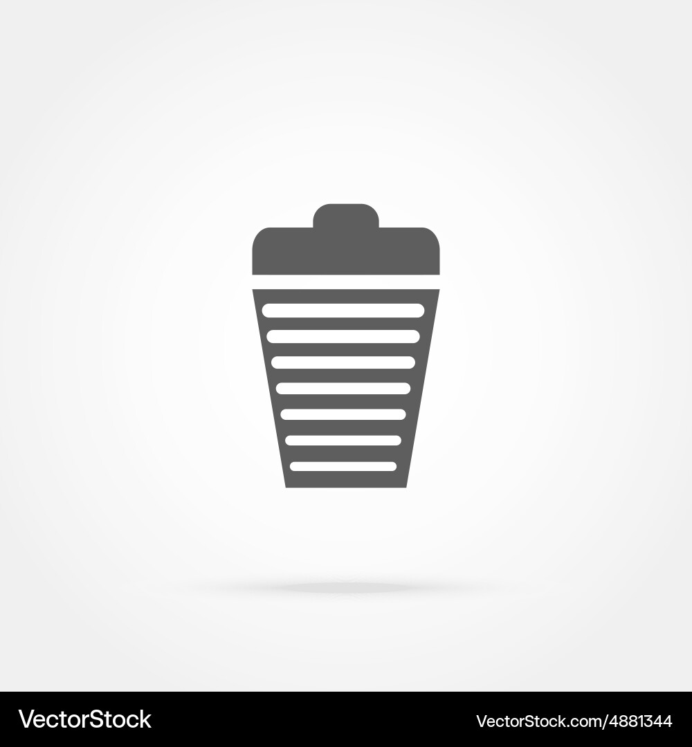Garbage basket icon Royalty Free Vector Image - VectorStock