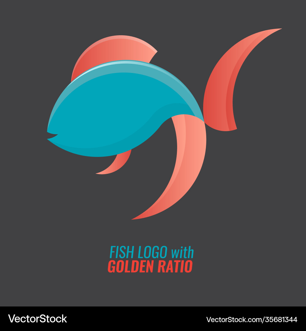 Golden Ratio Fish Symbol Royalty Free Vector Image