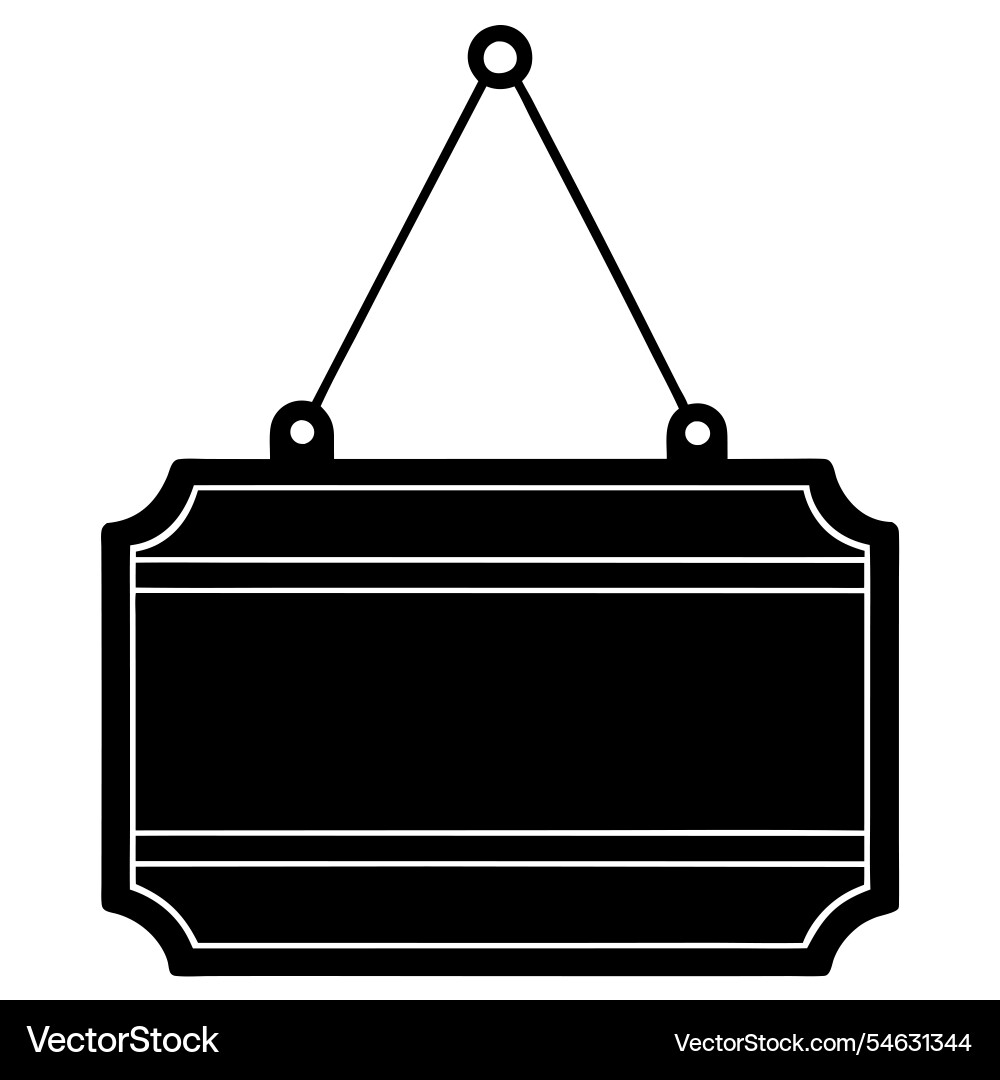 Hanging wooden notice board art Royalty Free Vector Image