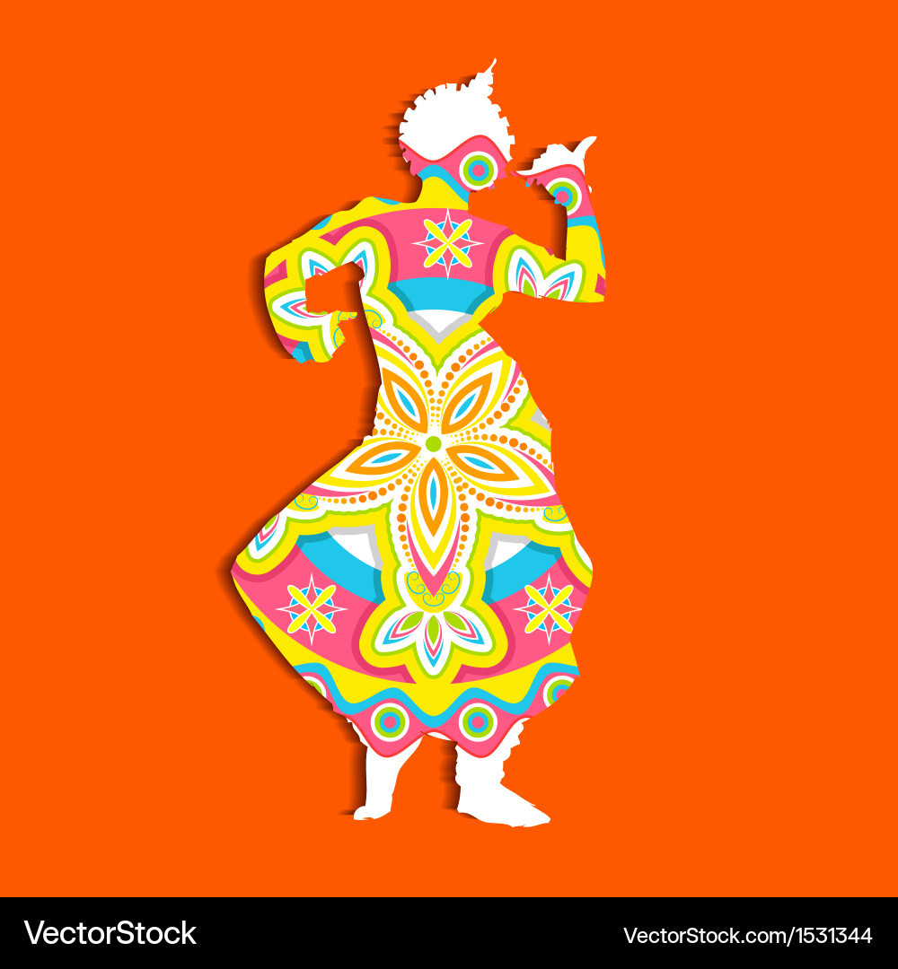 Indian classical dancer Royalty Free Vector Image
