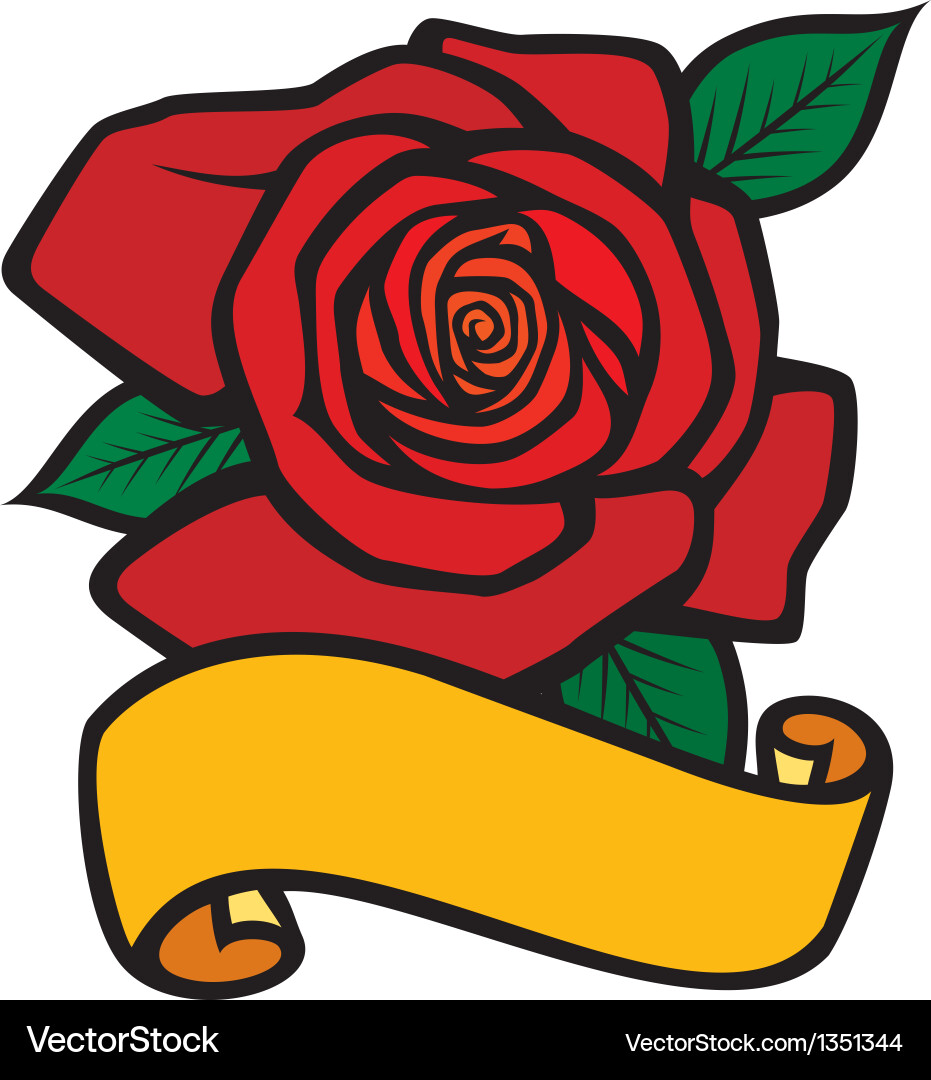 Red rose Royalty Free Vector Image - VectorStock