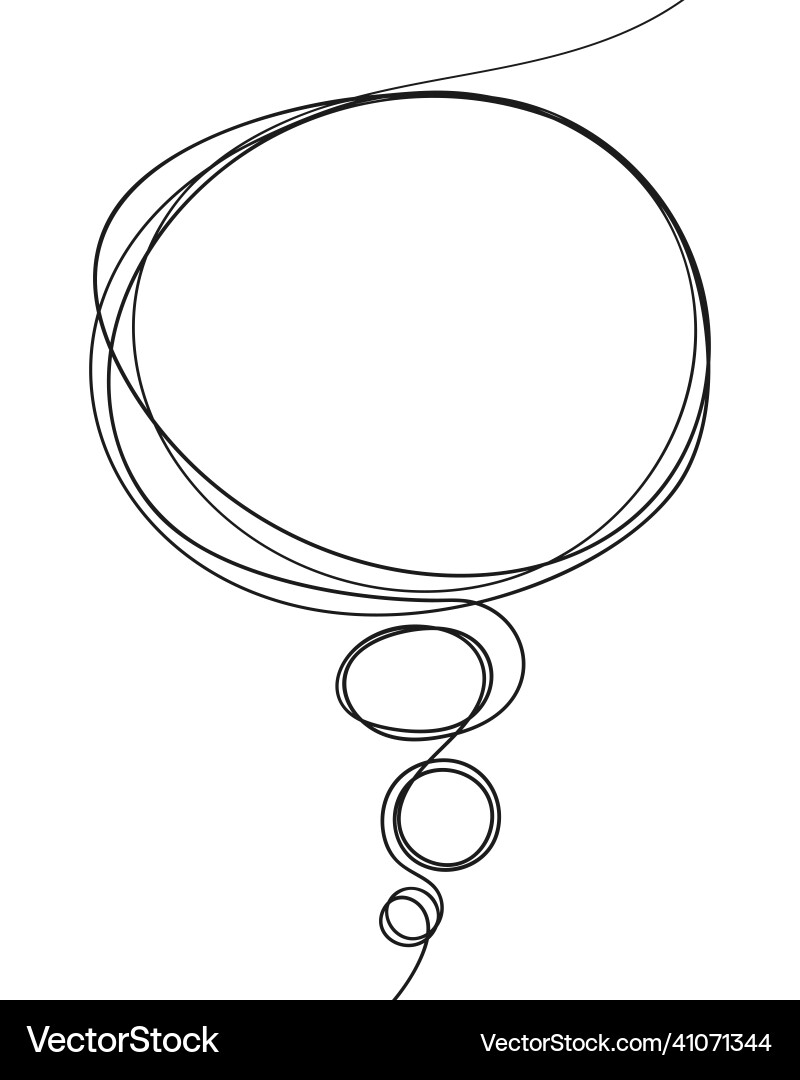 Tangled Thought Bubble Line Art Royalty Free Vector Image