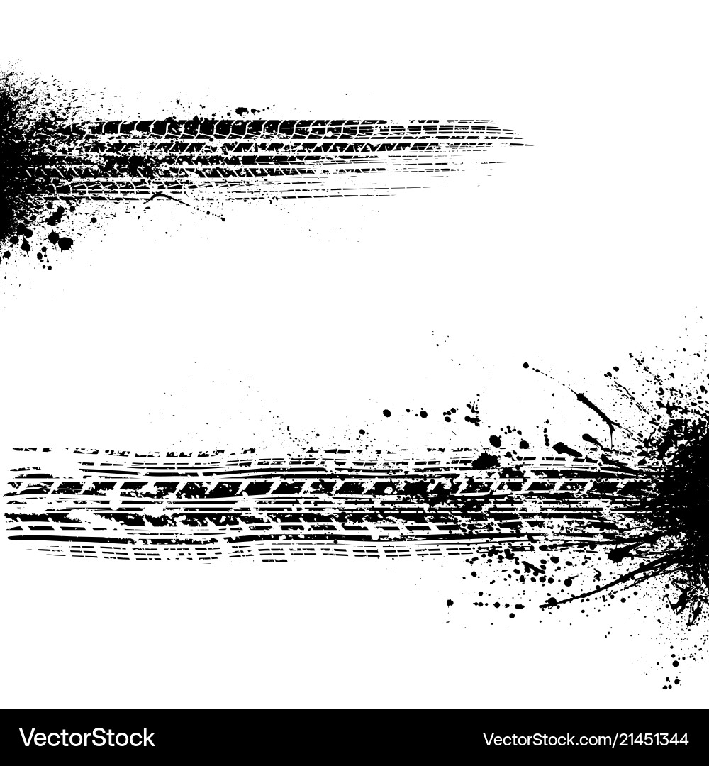 Two grunge tires Royalty Free Vector Image - VectorStock