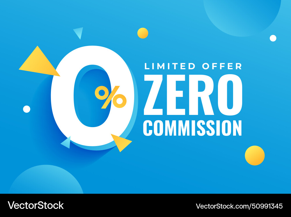 3d style 0 percent commission template a limited Vector Image