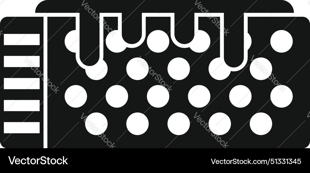 Black and white keyboard icon Royalty Free Vector Image