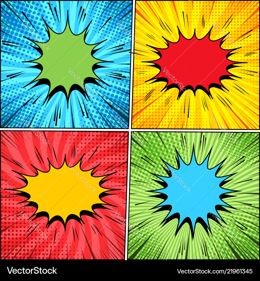 Comic pages collection Royalty Free Vector Image