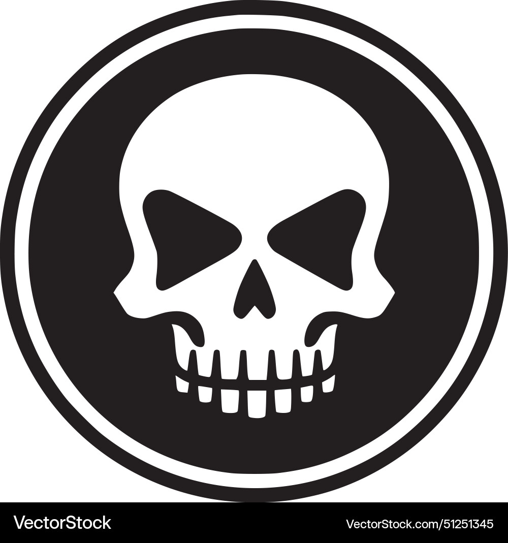 Death - minimalist and flat logo Royalty Free Vector Image