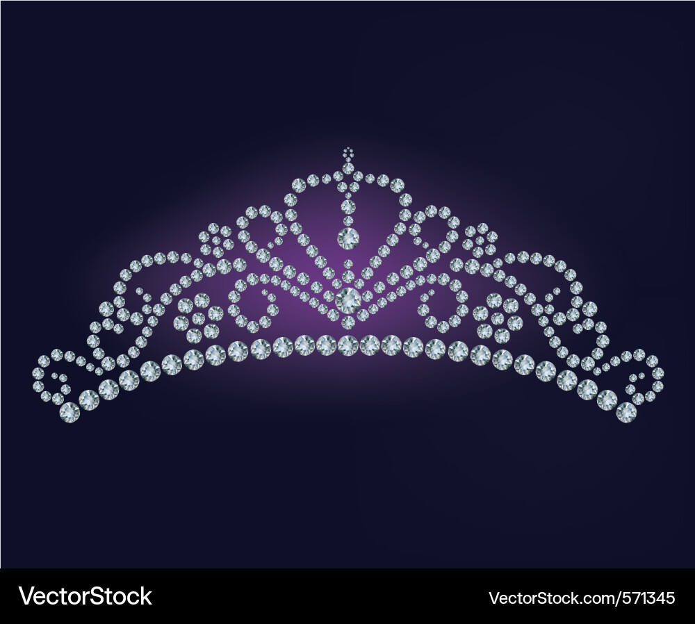 Diamond tiara Royalty Free Vector Image - VectorStock