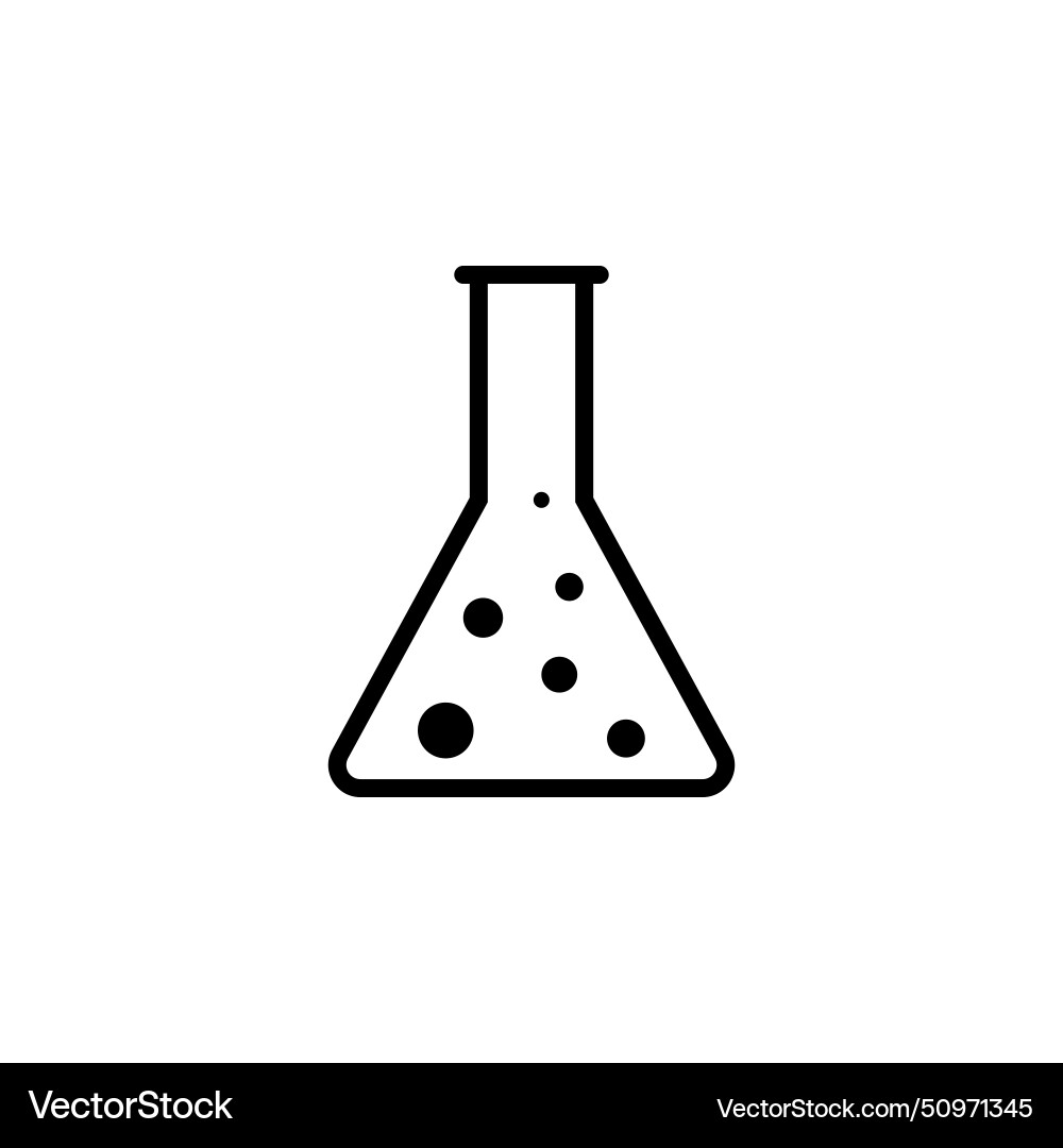 Flask flat icon Royalty Free Vector Image - VectorStock