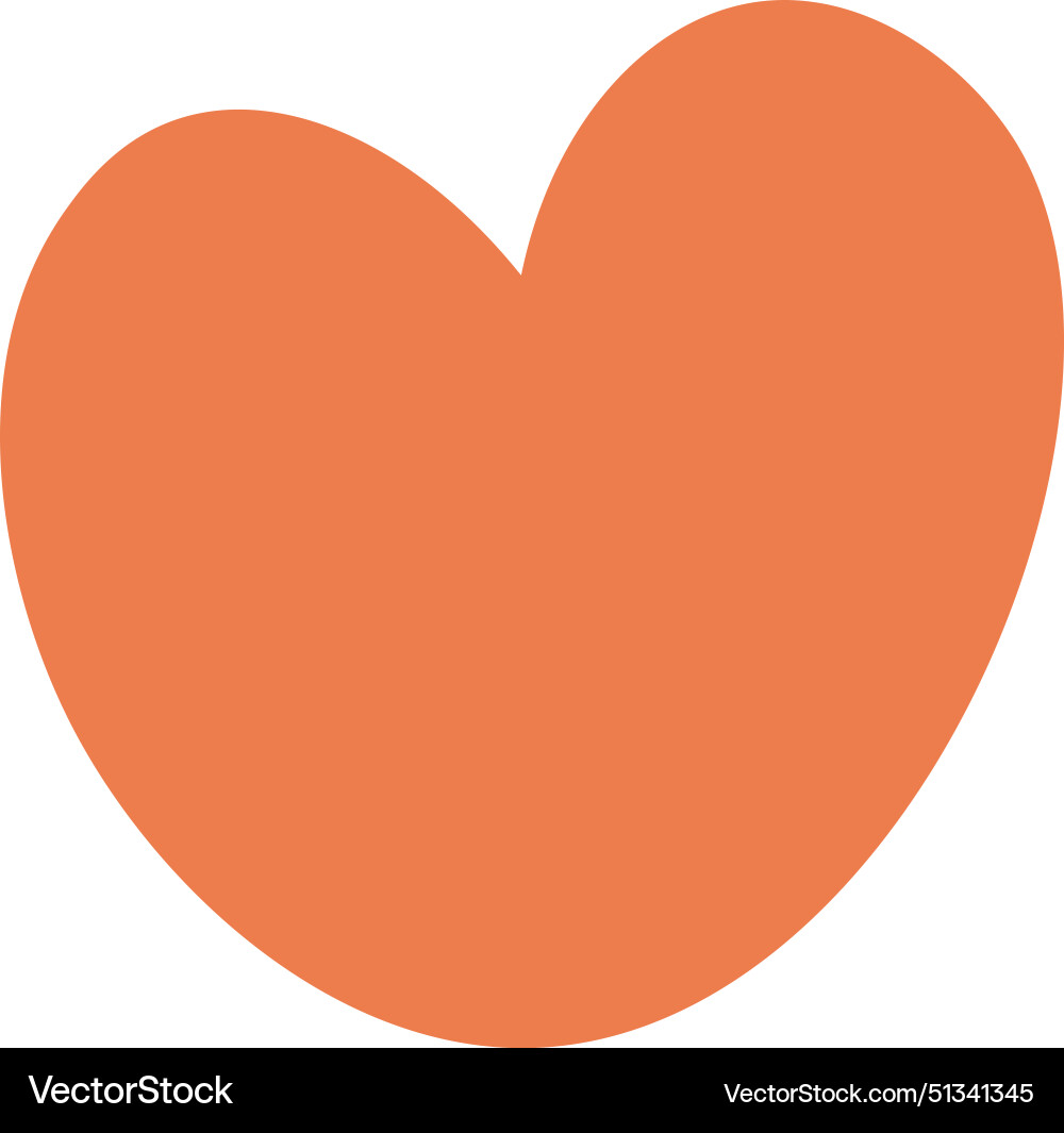 Hear shape silhouette Royalty Free Vector Image