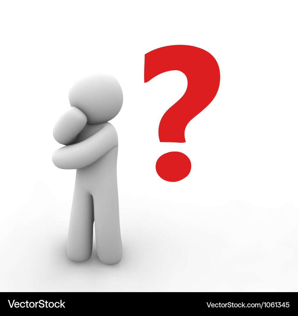 Human with Question Mark - Uncertainty Royalty Free Vector