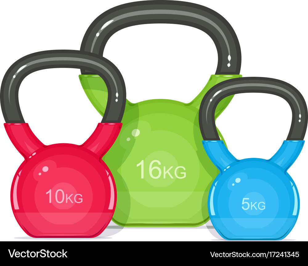 Kettlebells equipment Royalty Free Vector Image