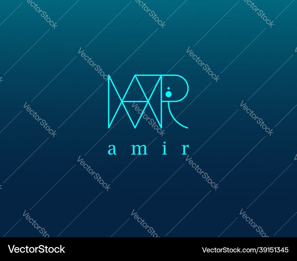 Amir Name Logo