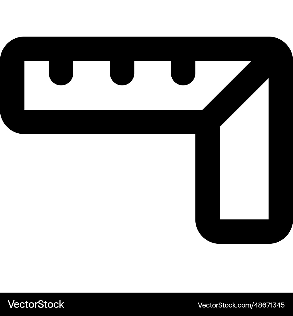 Ruler an instrument used to make measurements Vector Image