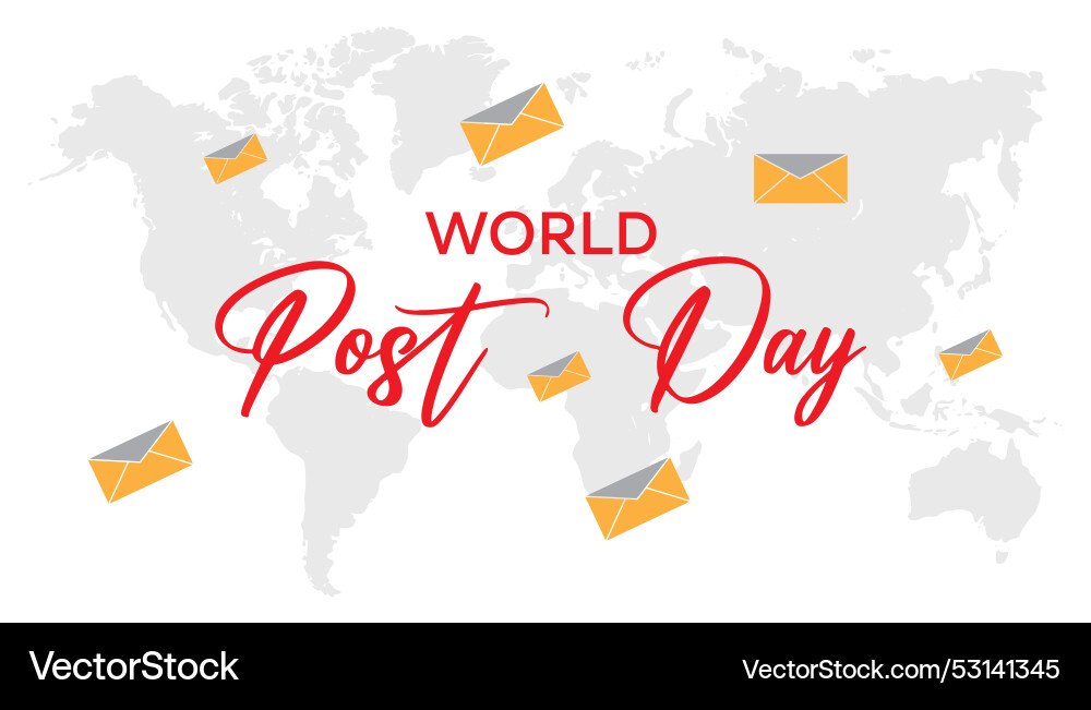 World post day Royalty Free Vector Image - VectorStock